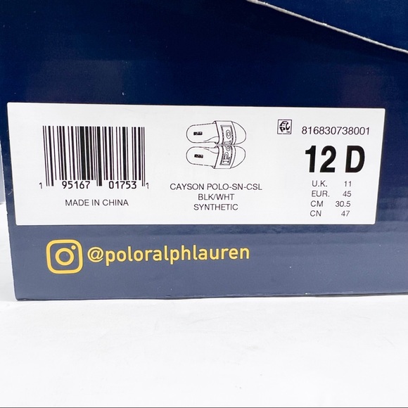 Polo Ralph Lauren | Shoes | Polo Ralph Lauren Cayson Logo Pool Slide ...